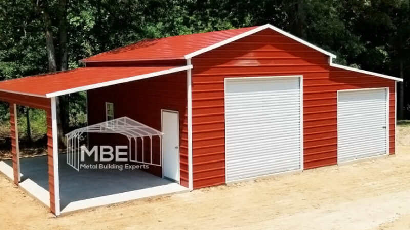 36x21x12 Raised Center Barn – Metal Building Experts