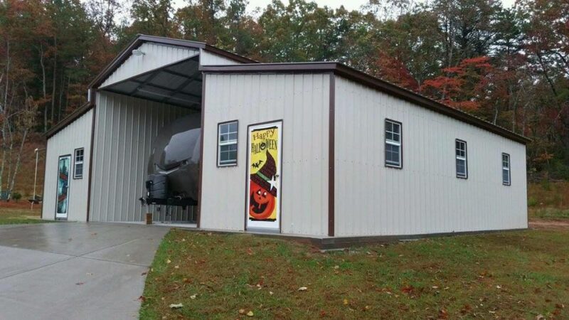 45x60x12 Two Tiered RV Building – Metal Building Experts